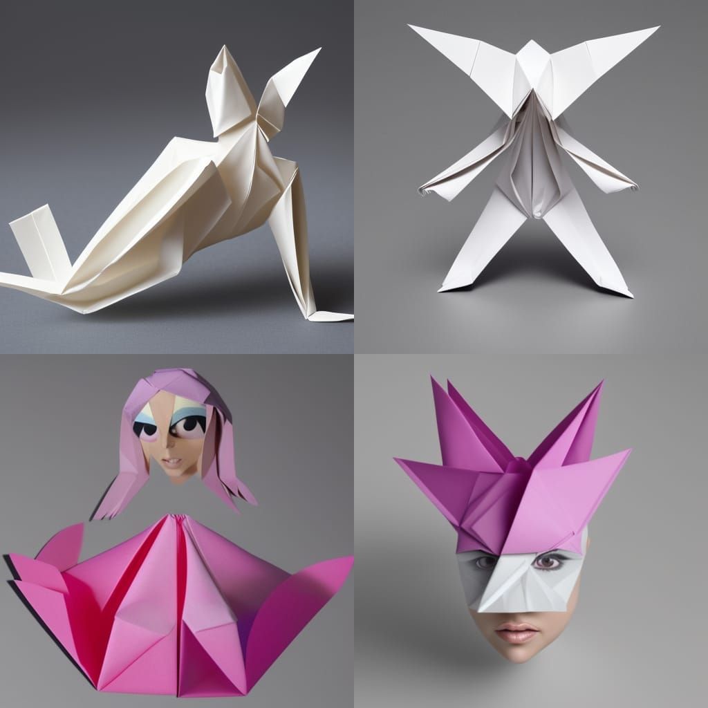 origami lady gaga - AI Generated Artwork - NightCafe Creator
