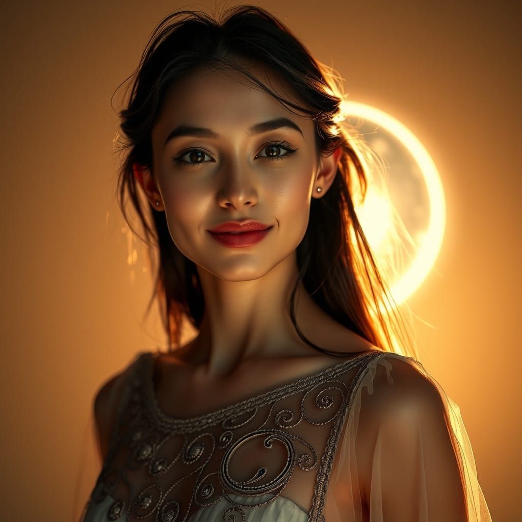 I See the sun rising - Surrealist Cosmic Beauty with Etherea...