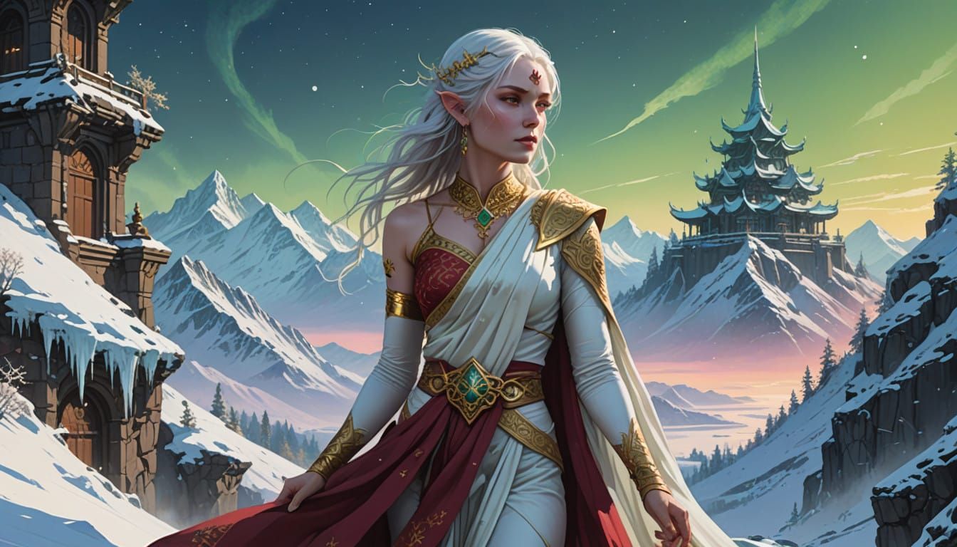 Snow-white (Drow edition) - Elven Goddess of Winter's Splend...