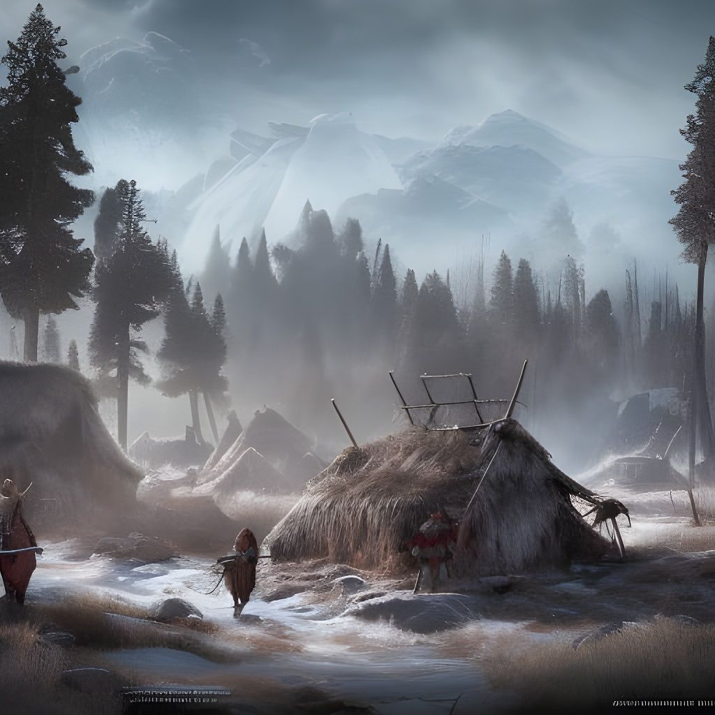 Sami tribe in a post-apocalyptic Swedish countryside. - AI Generated ...