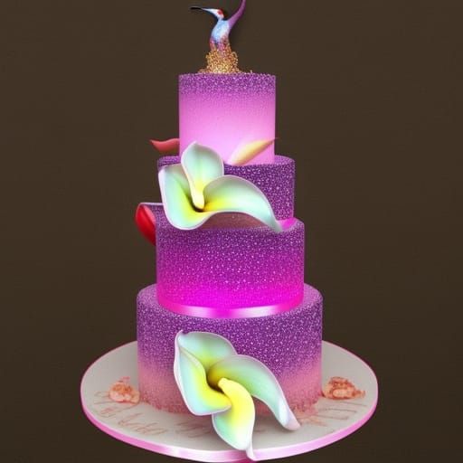 pink bd cake : r/nightcafe