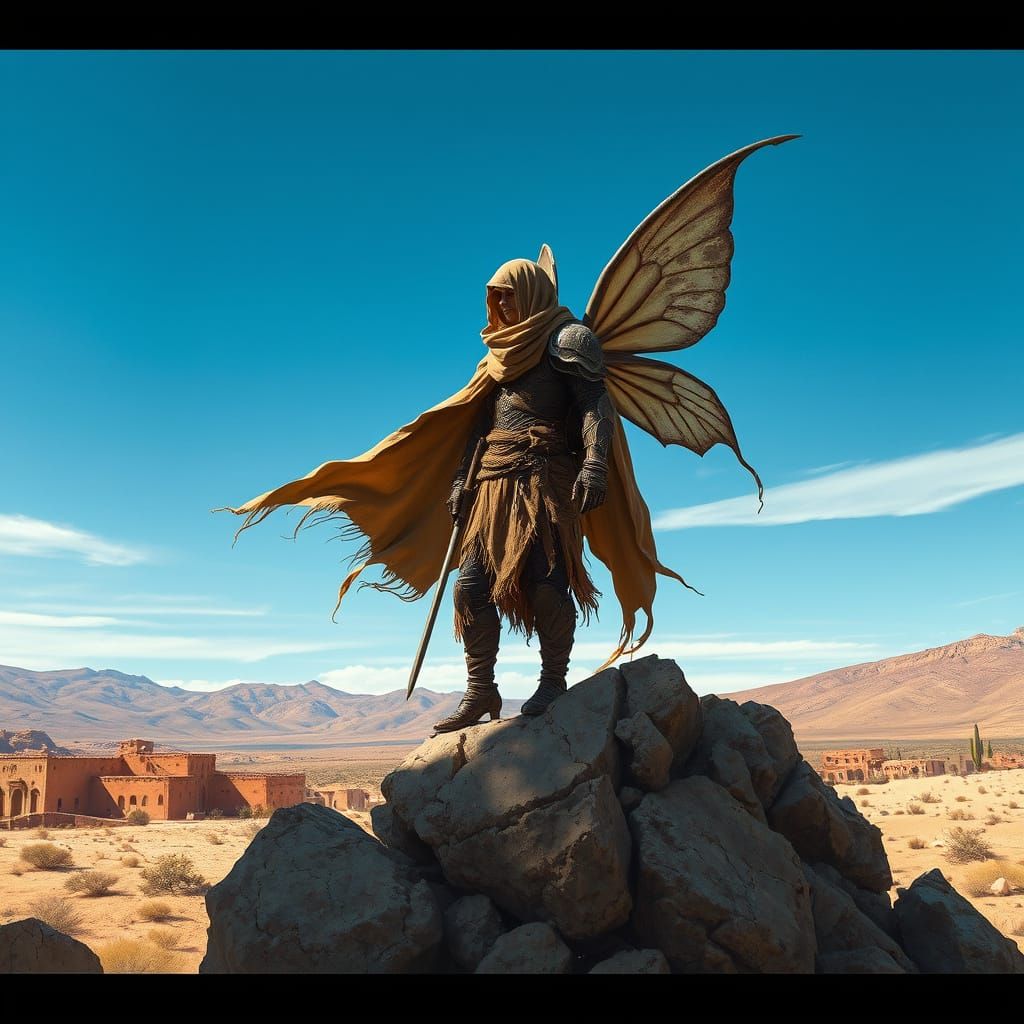 Dont underestimate fairies! - Desert Fairy Warrior in Gritty...