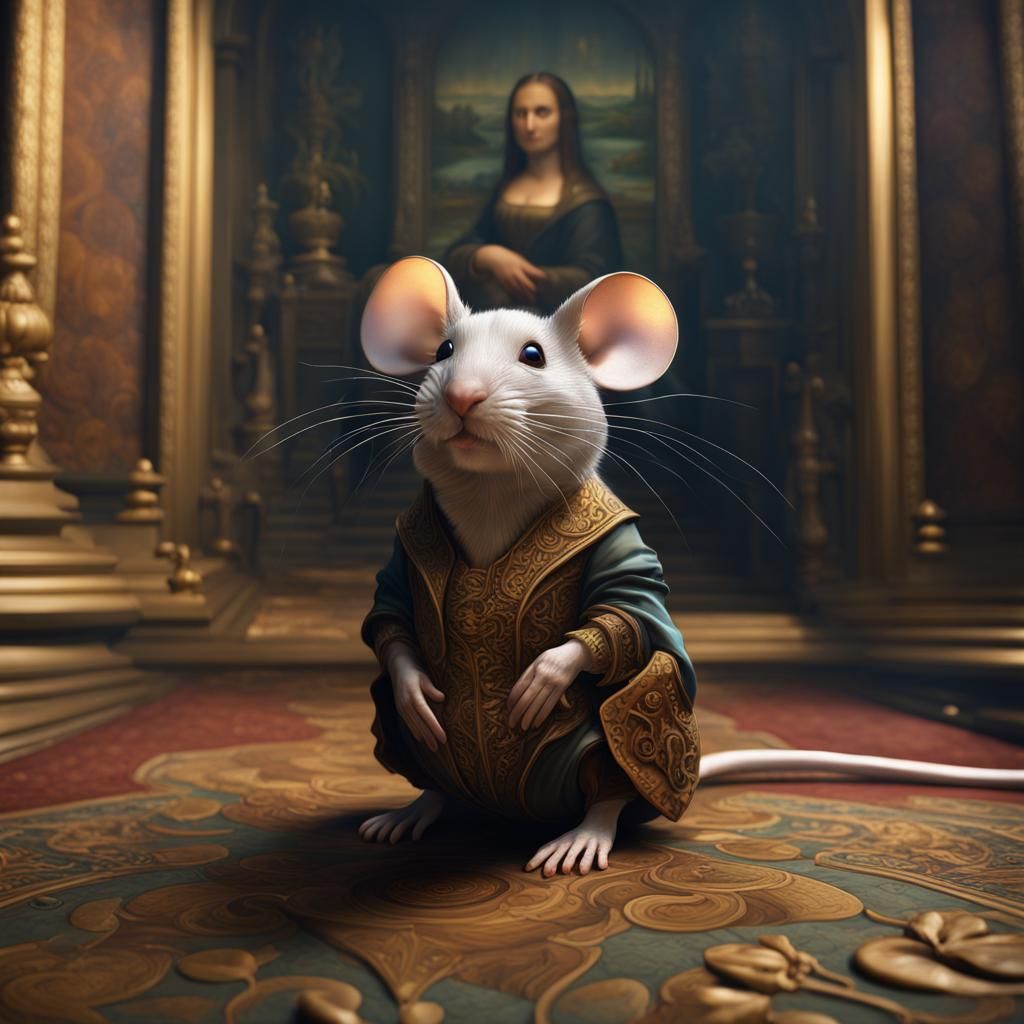 Louvre Mouse - AI Generated Artwork - NightCafe Creator