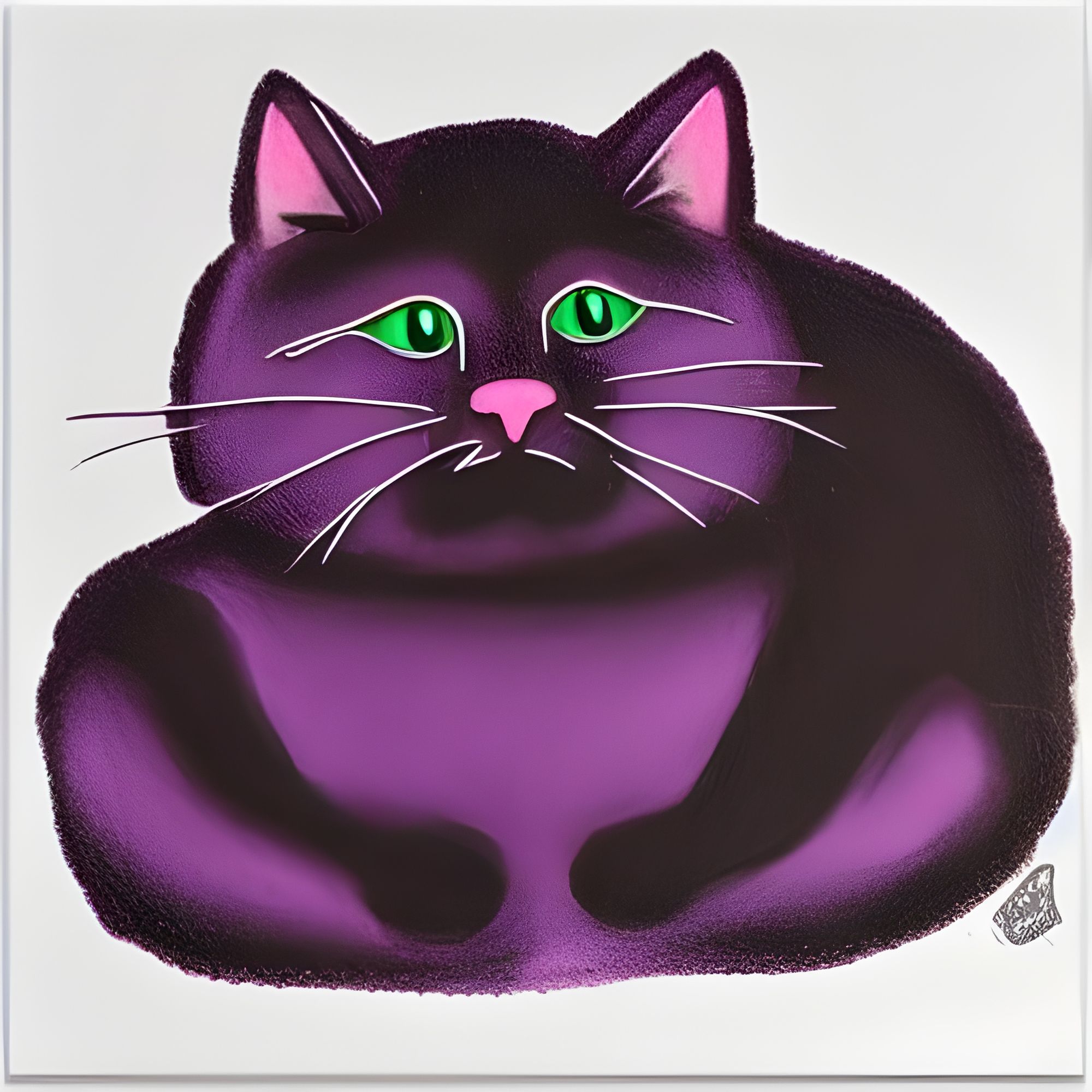 goofy fat purple cat : r/nightcafe