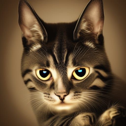 Realistic cat sketch - AI Generated Artwork - NightCafe Creator