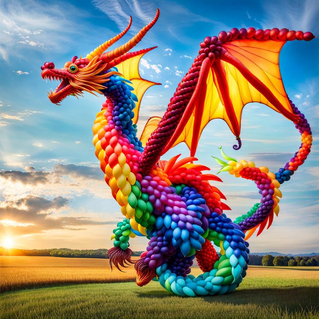 Balloon dragon - AI Generated Artwork - NightCafe Creator