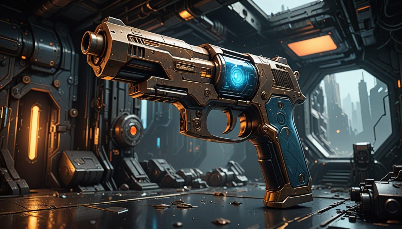 Universal Pistol Weapon Device with screen integrated on the side