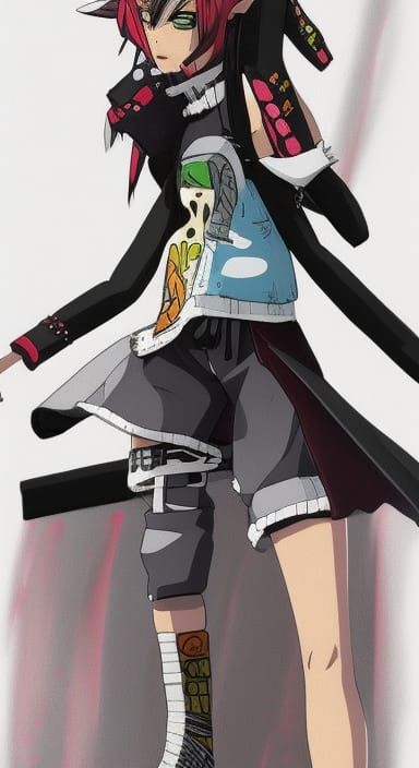 Manga character in a funky punk style, 8k resolution concept art ...