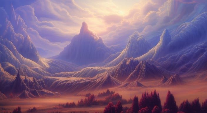 Mellow Cloud Mountain - AI Generated Artwork - NightCafe Creator