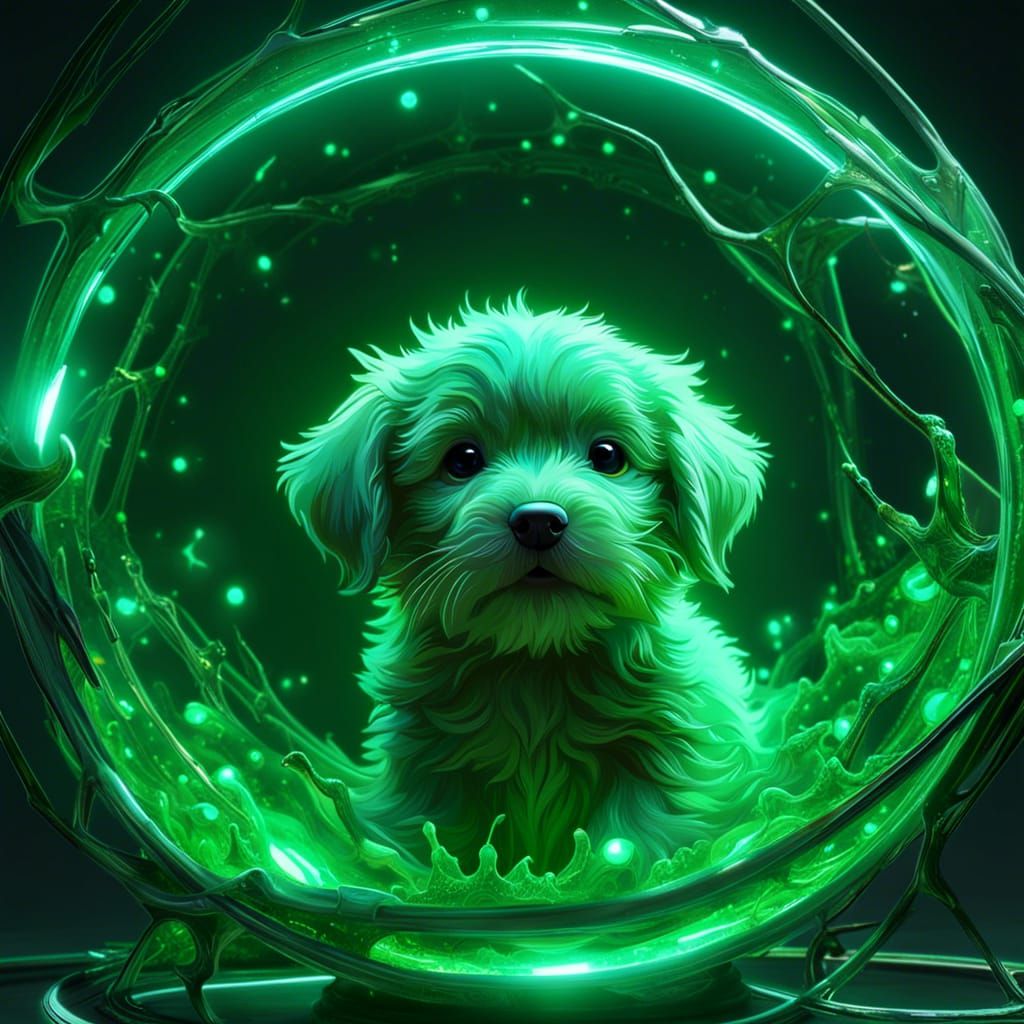 Pup Portal - Puppy Constellation Emerges from Bioluminescent...