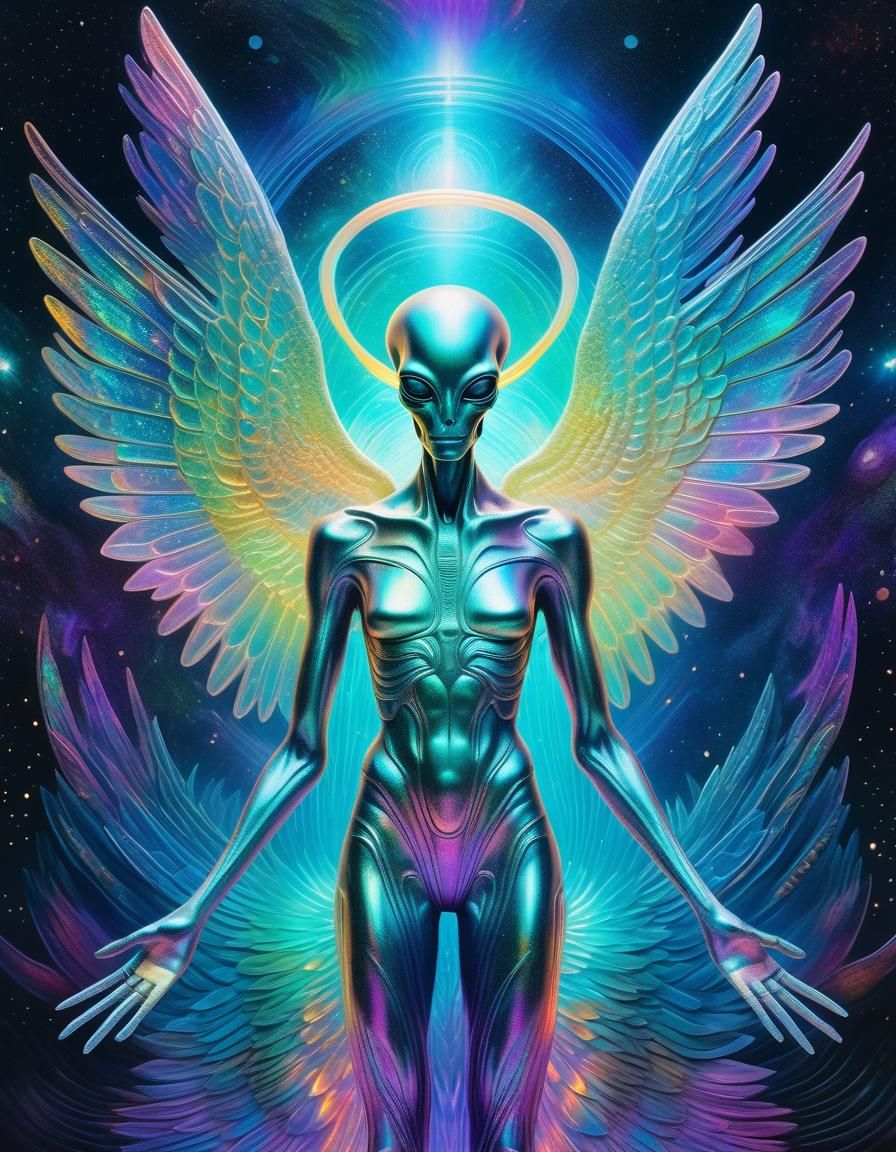 Alien Angel - AI Generated Artwork - NightCafe Creator