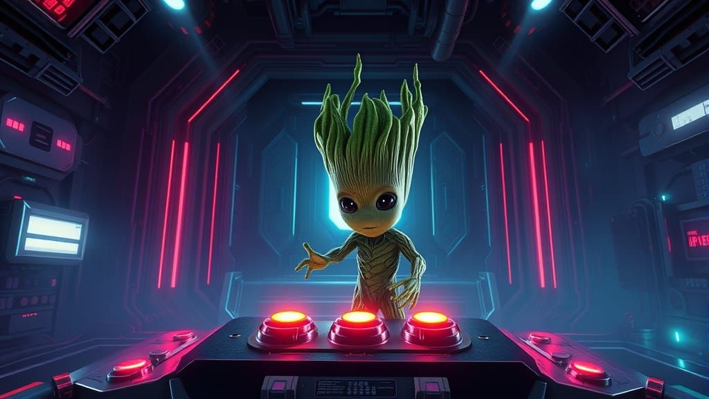 So which one? - Groot Contemplates Futuristic Options in Neo...