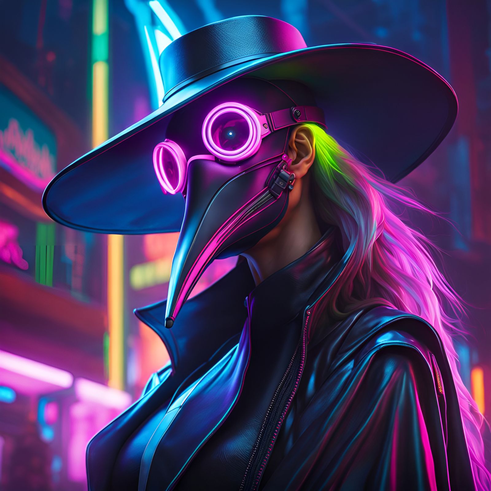 Cyberpunk Plague Doctor II - AI Generated Artwork - NightCafe Creator