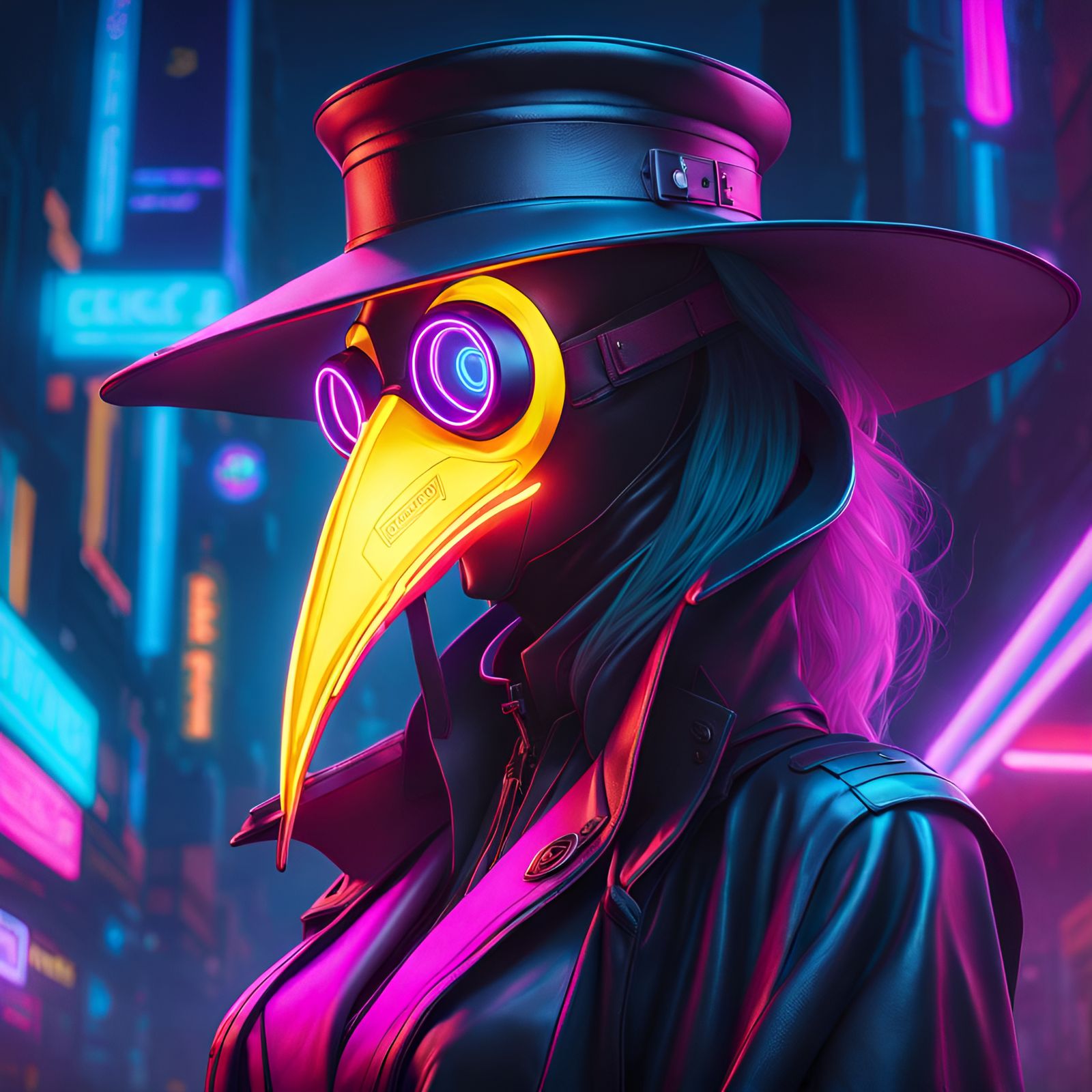 Cyberpunk Plague Doctor - AI Generated Artwork - NightCafe Creator