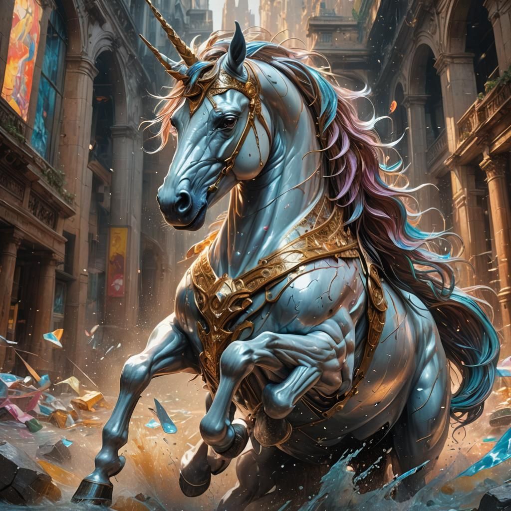 "🤺🕶🎩Scintillating Unicorn Rises, Ana Paula Hoppe, Peter Gric, Dave Sutherland" - AI Generated ...