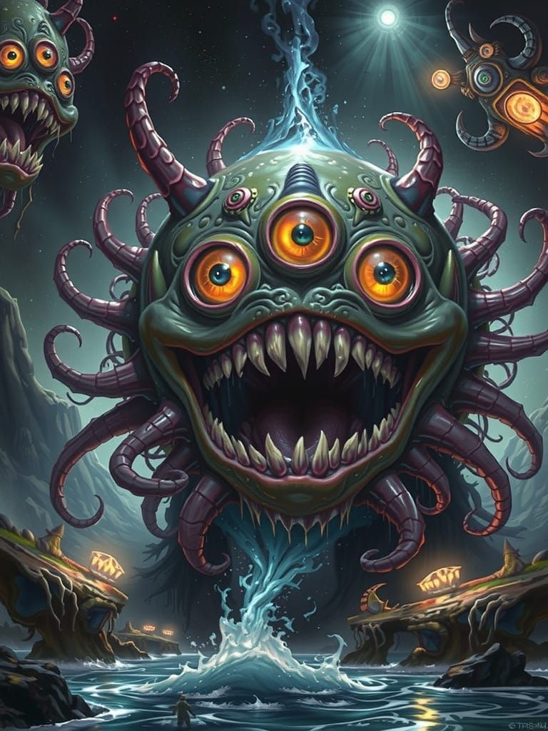 Classic Dungeons and Dragons Monster, "Beholder". The Beholder is a ...