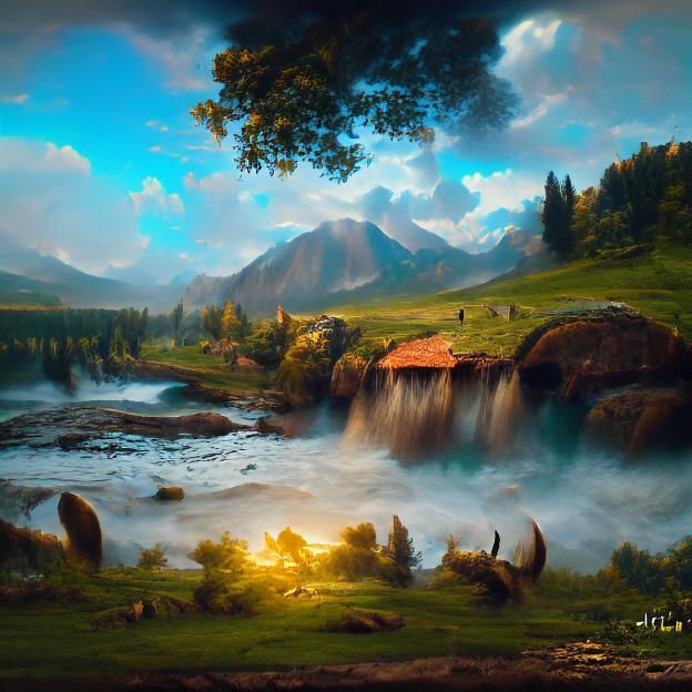 Strange beautiful natural scenery landscape; beautifully lit; Albert ...