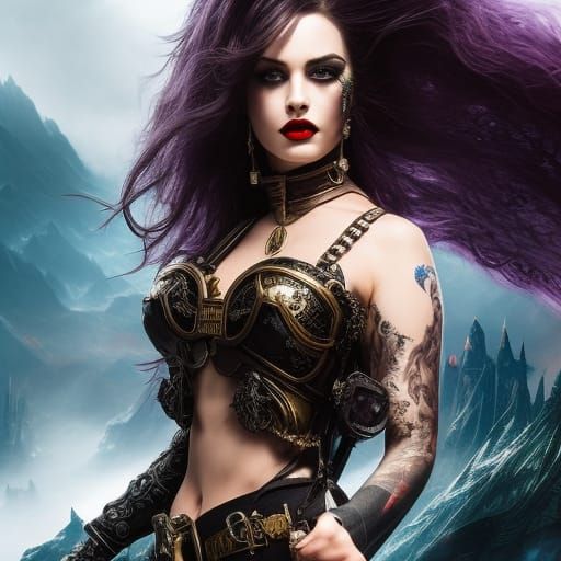 "The Draconic Temptress" - AI Generated Artwork - NightCafe Creator