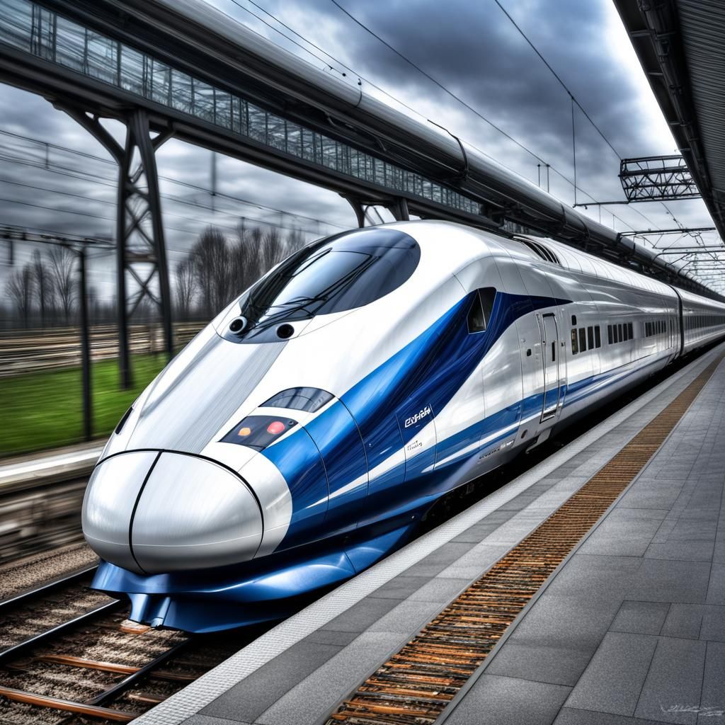 Poland Express InterCity - ED250 Pendolino fast train - AI Generated ...
