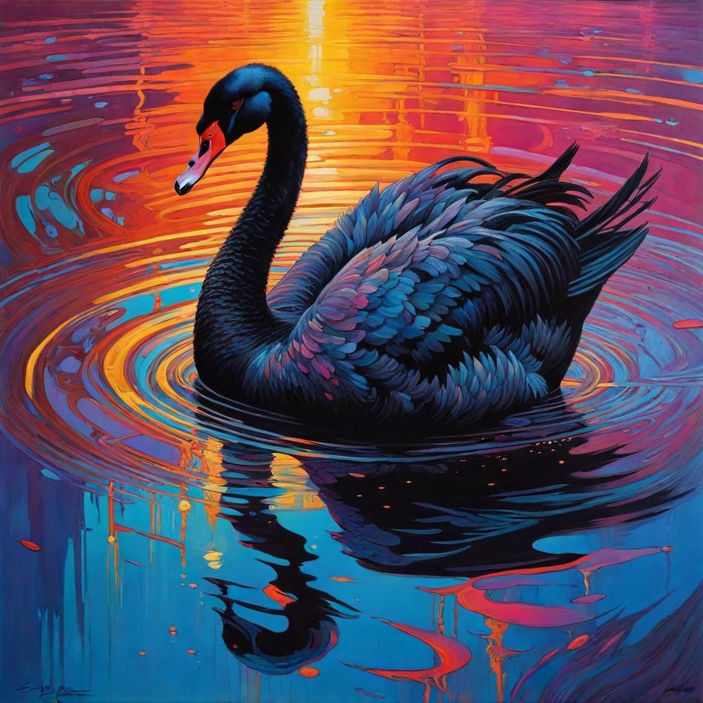 Black swan - AI Generated Artwork - NightCafe Creator