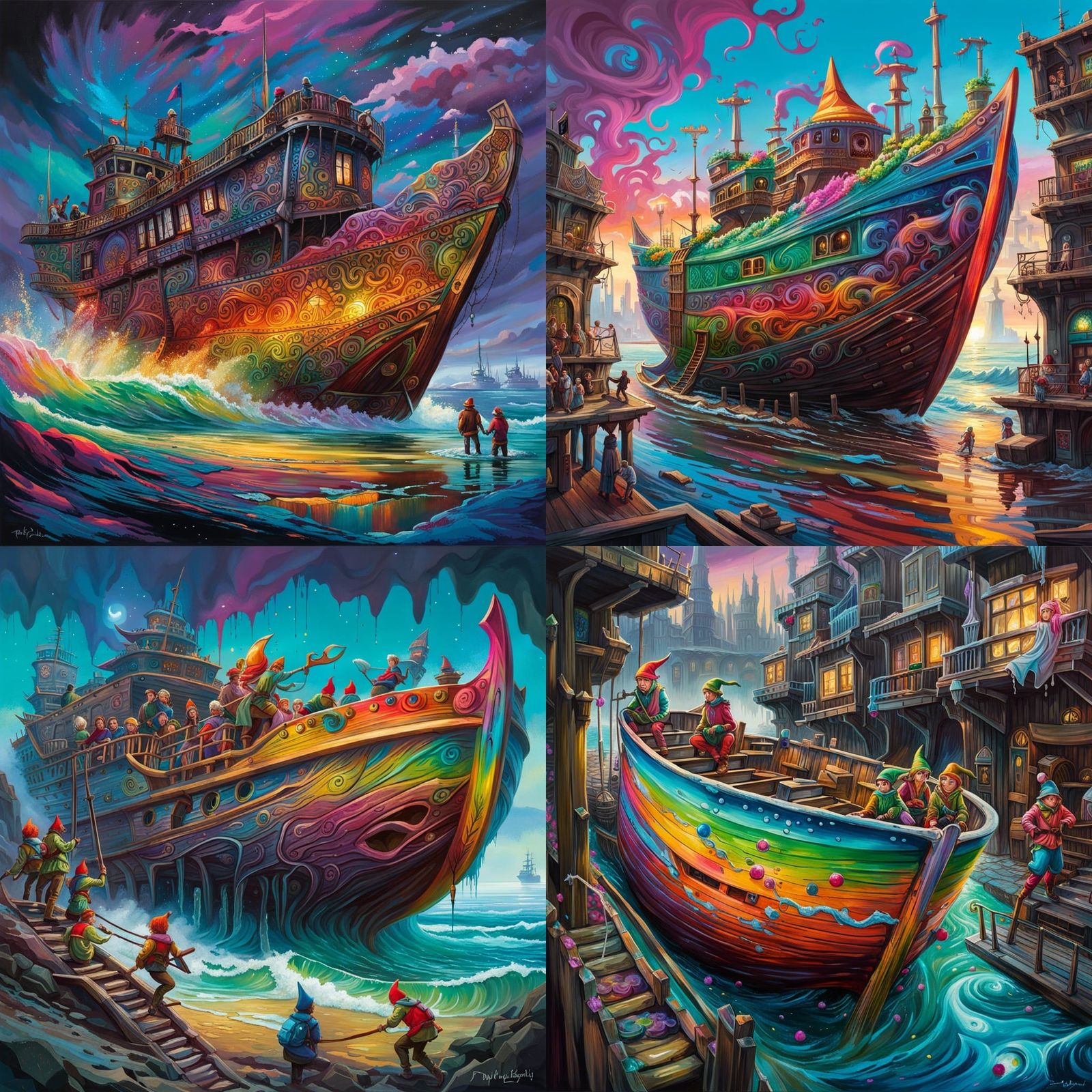 the elves at Seaside running the mysterious elfin ship, which is seen ...