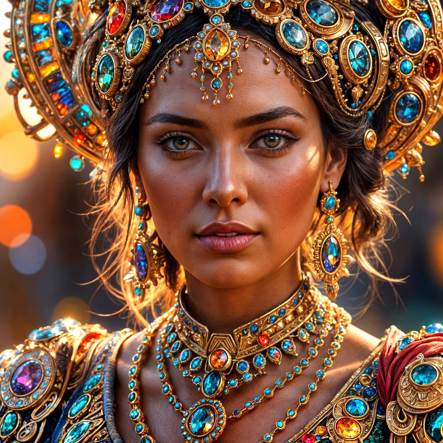 Stunning Futuristic Goddess with Intricate Attire - AI Art