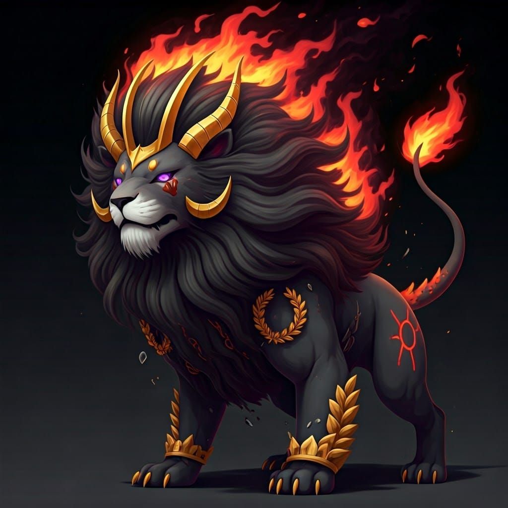 Fakemon: Nerothos (Legendary) - Majestic Lion-Like Fakemon w...