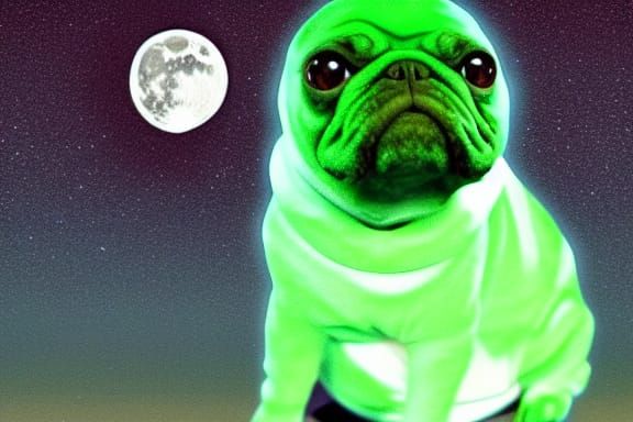 Alien Pug - AI Generated Artwork - NightCafe Creator