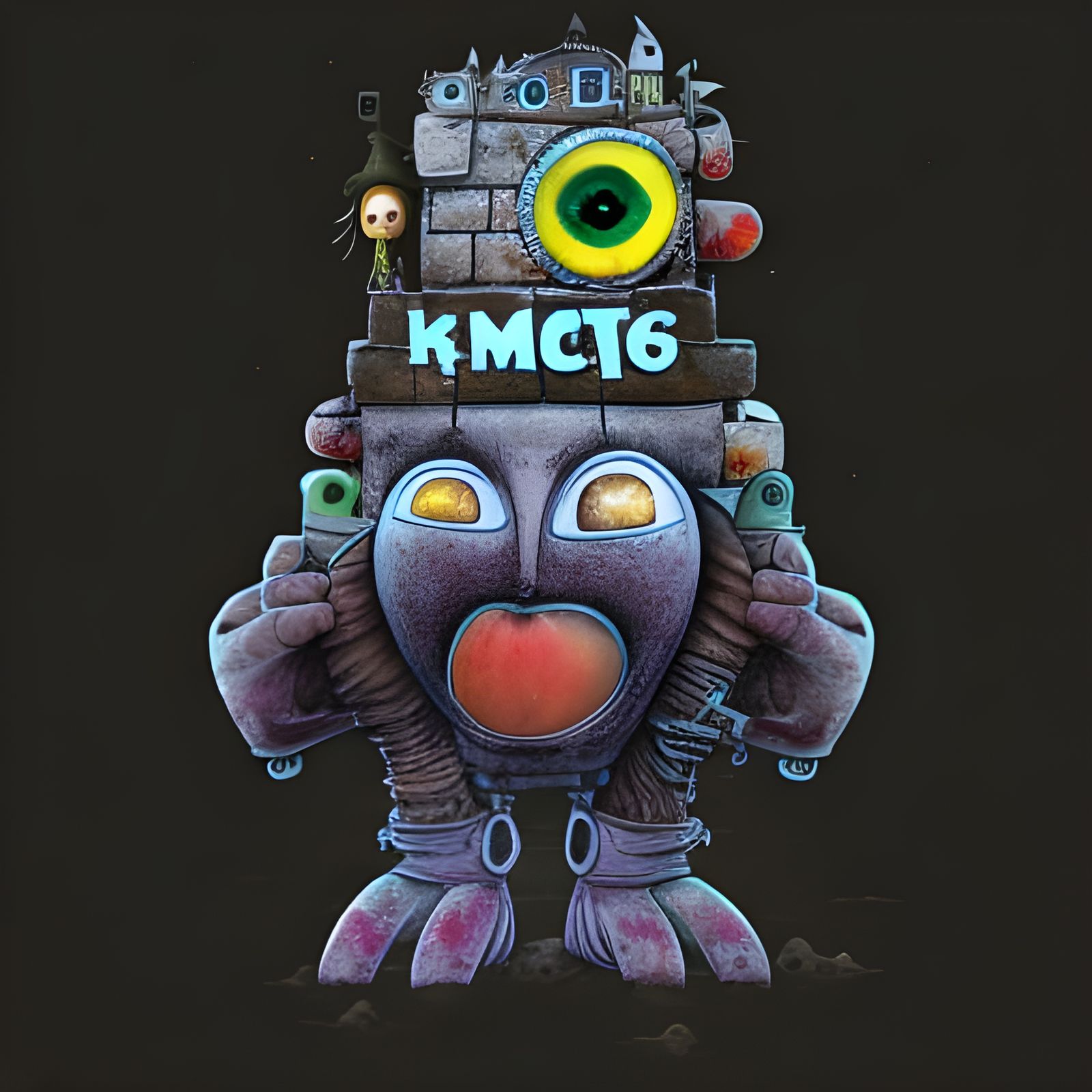 KMCT6, the medieval stone robot - AI Generated Artwork - NightCafe Creator