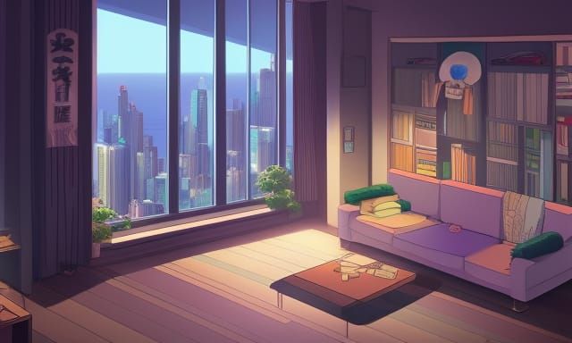 nyc / anime / apartment - AI Generated Artwork - NightCafe Creator