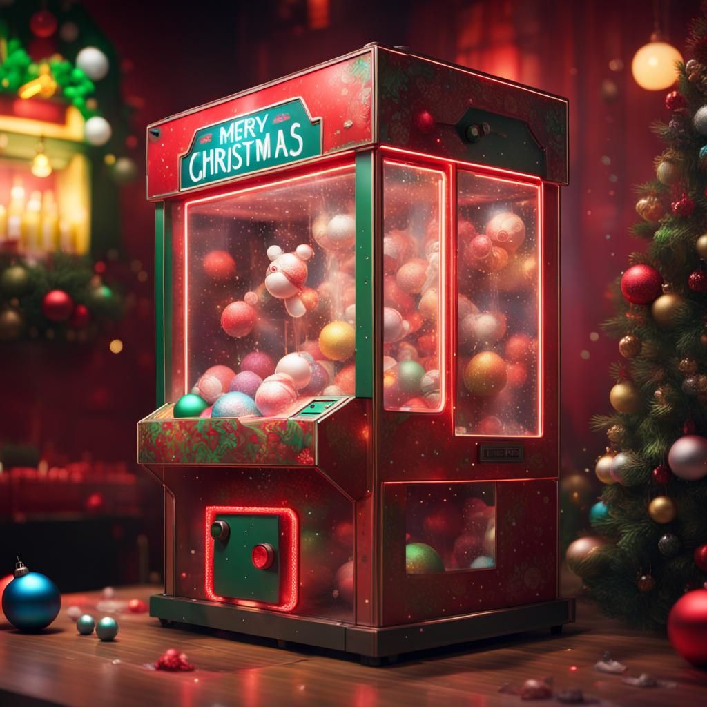 Christmas claw machine - AI Generated Artwork - NightCafe Creator