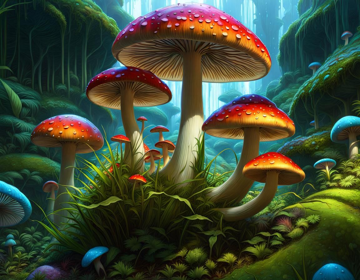 No-Theme Thursday: Mushrooms - AI Generated Artwork - NightCafe Creator