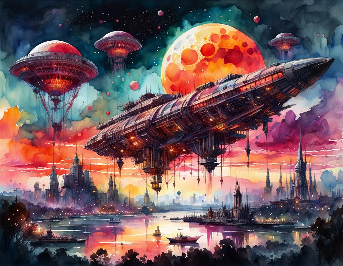 Alien invasion - AI Generated Artwork - NightCafe Creator