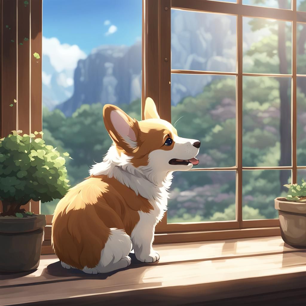 Corgi puppy - AI Generated Artwork - NightCafe Creator