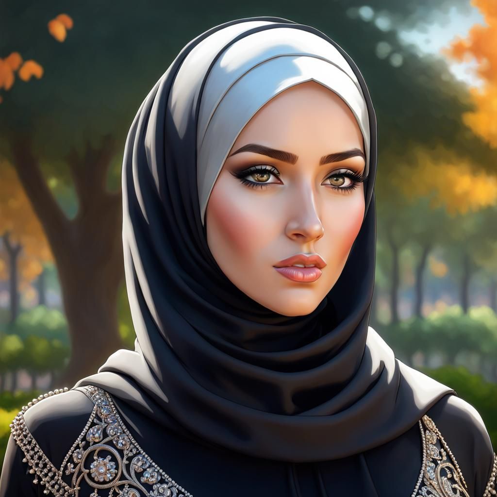 Hijab Beauty 👑🧕 - AI Generated Artwork - NightCafe Creator