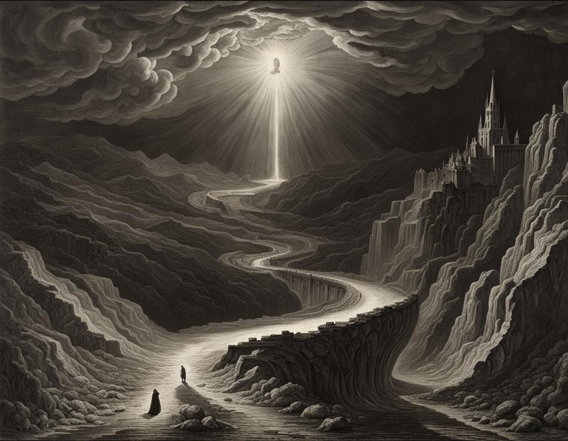 Path through Purgatory - AI Generated Artwork - NightCafe Creator