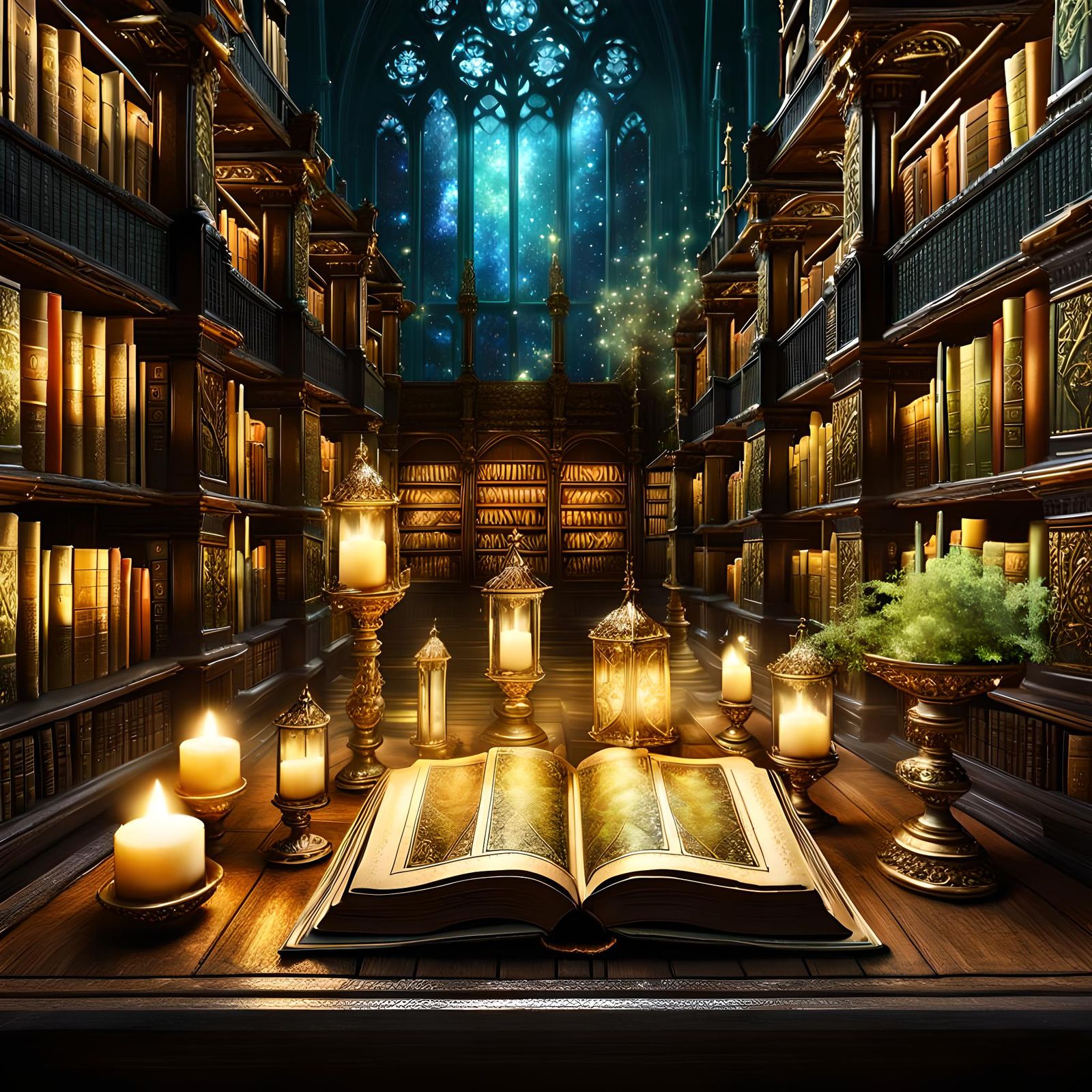Ancient Libraries - AI Generated Artwork - NightCafe Creator