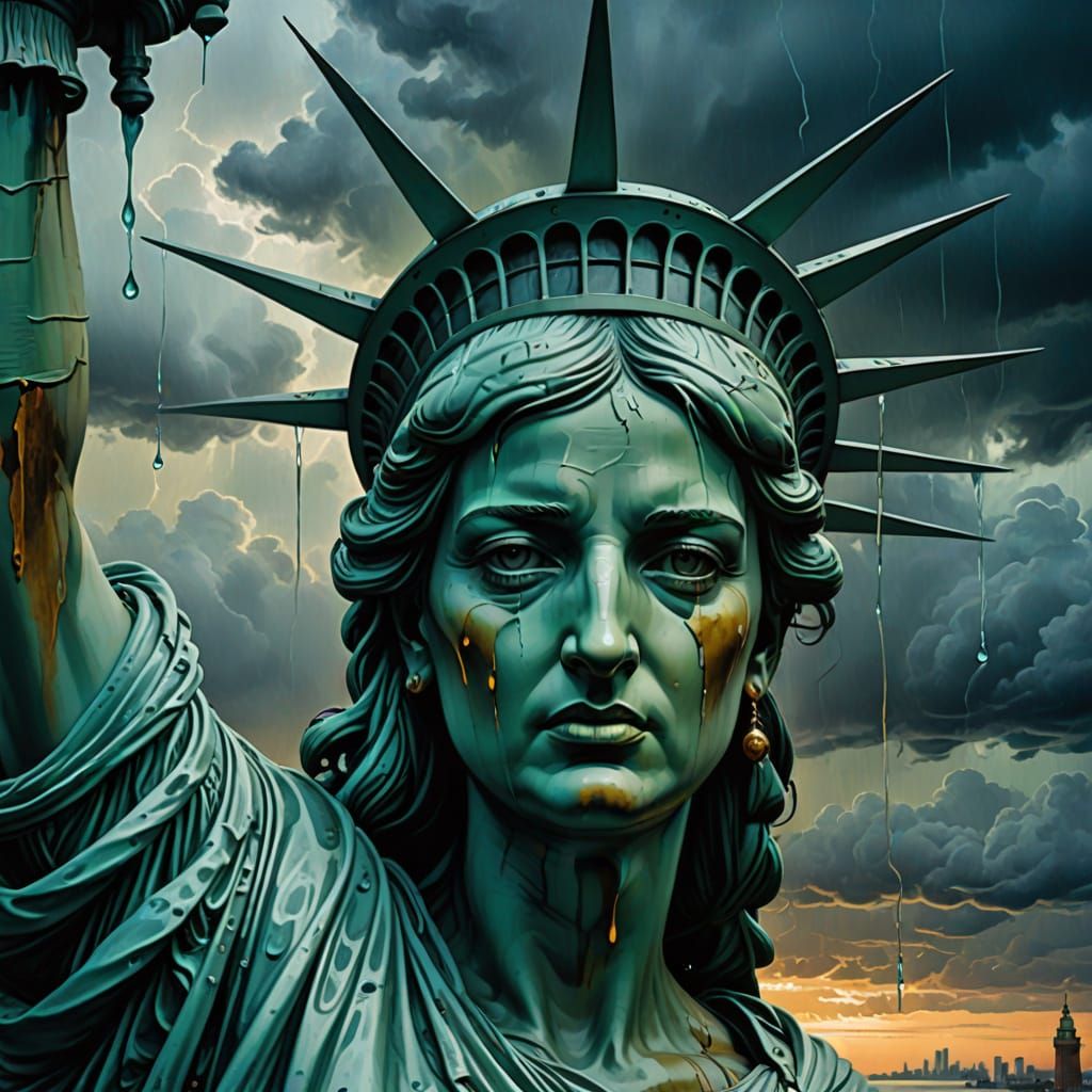 statue of liberty crying - statue of liberty crying
