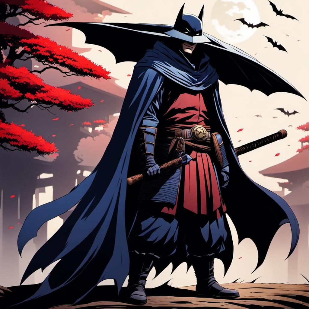 A Batman from Feudal Japan using a Kenku as inspiration for his costume ...