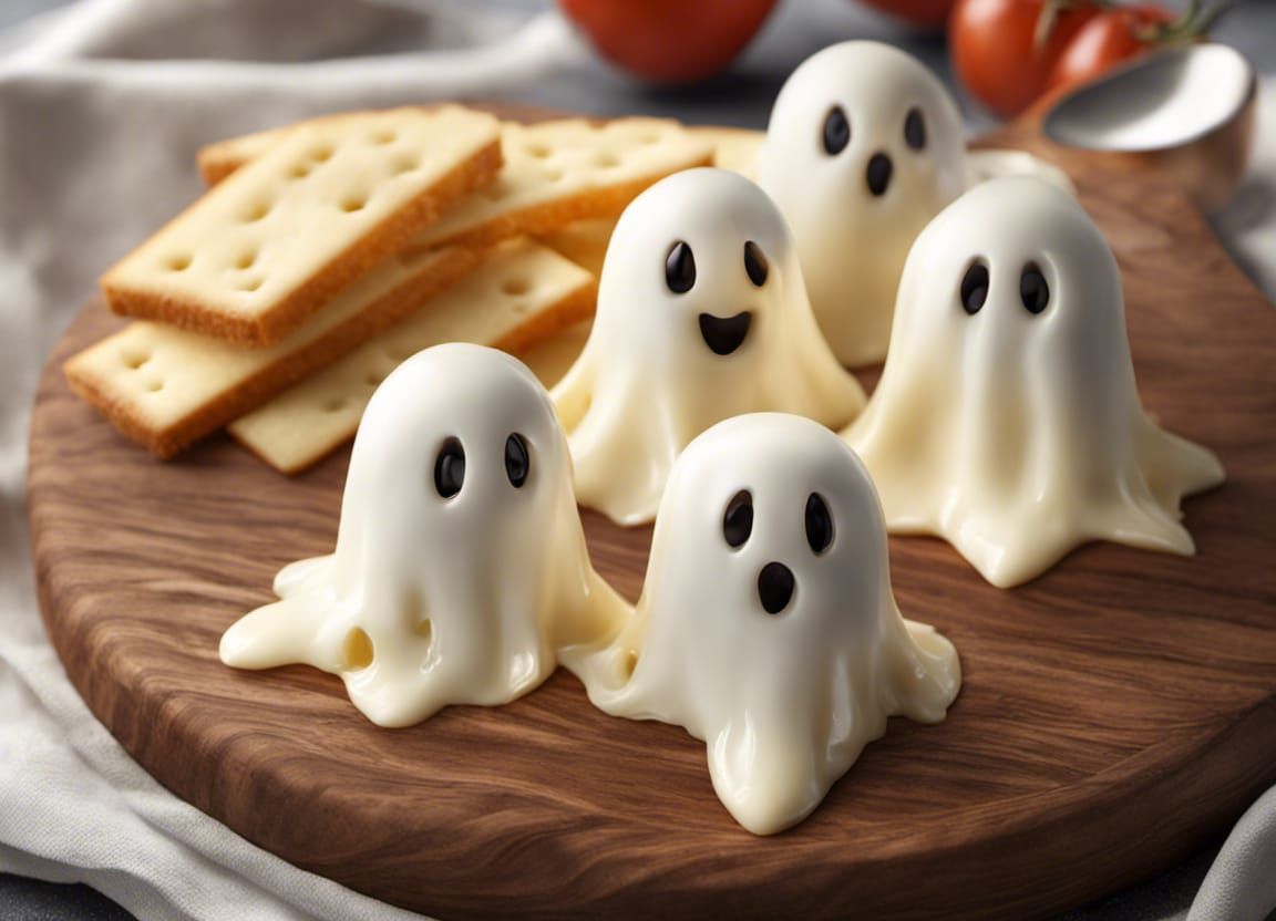 Mozzarella ghosts & crackers - AI Generated Artwork - NightCafe Creator