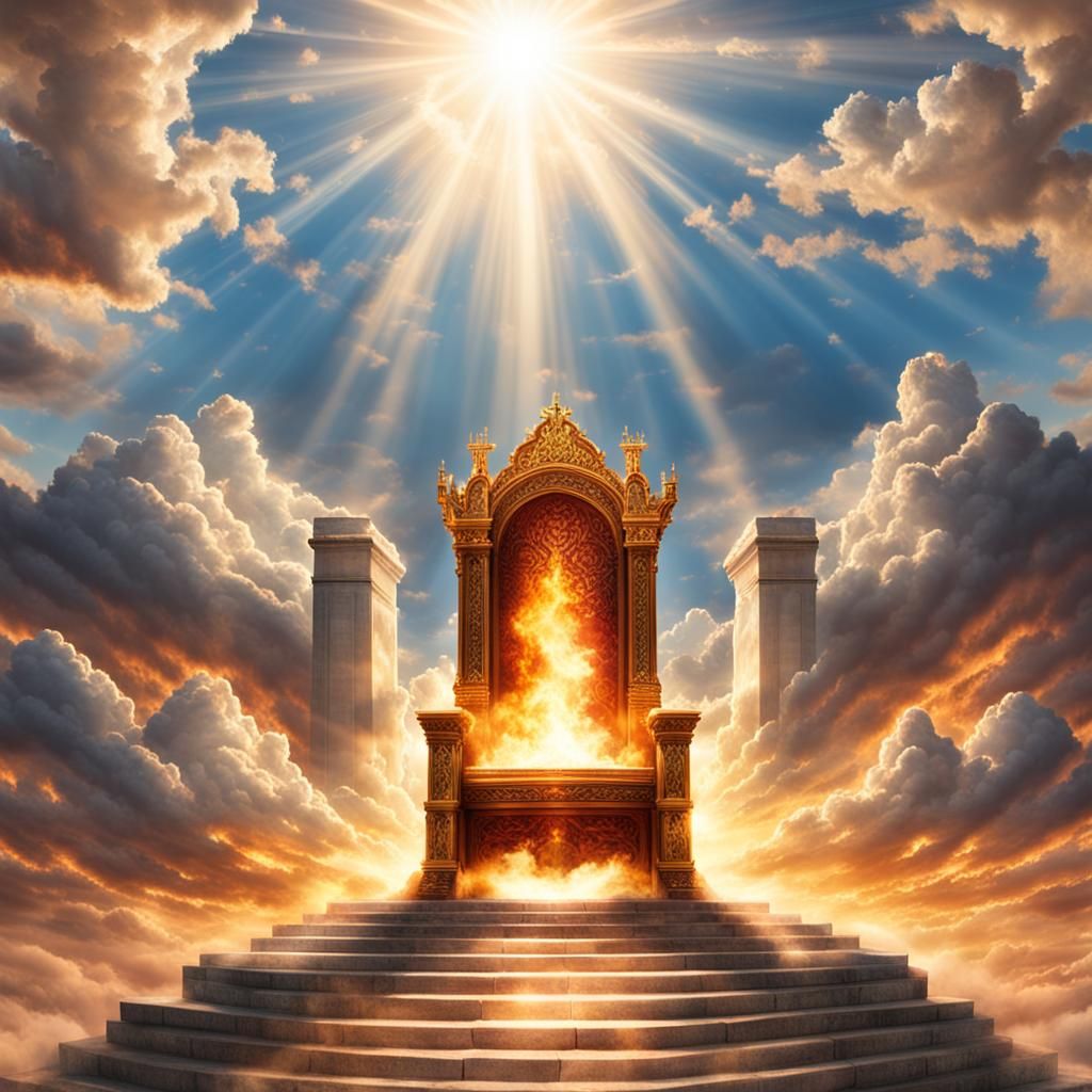 fire and throne in heaven - AI Generated Artwork - NightCafe Creator