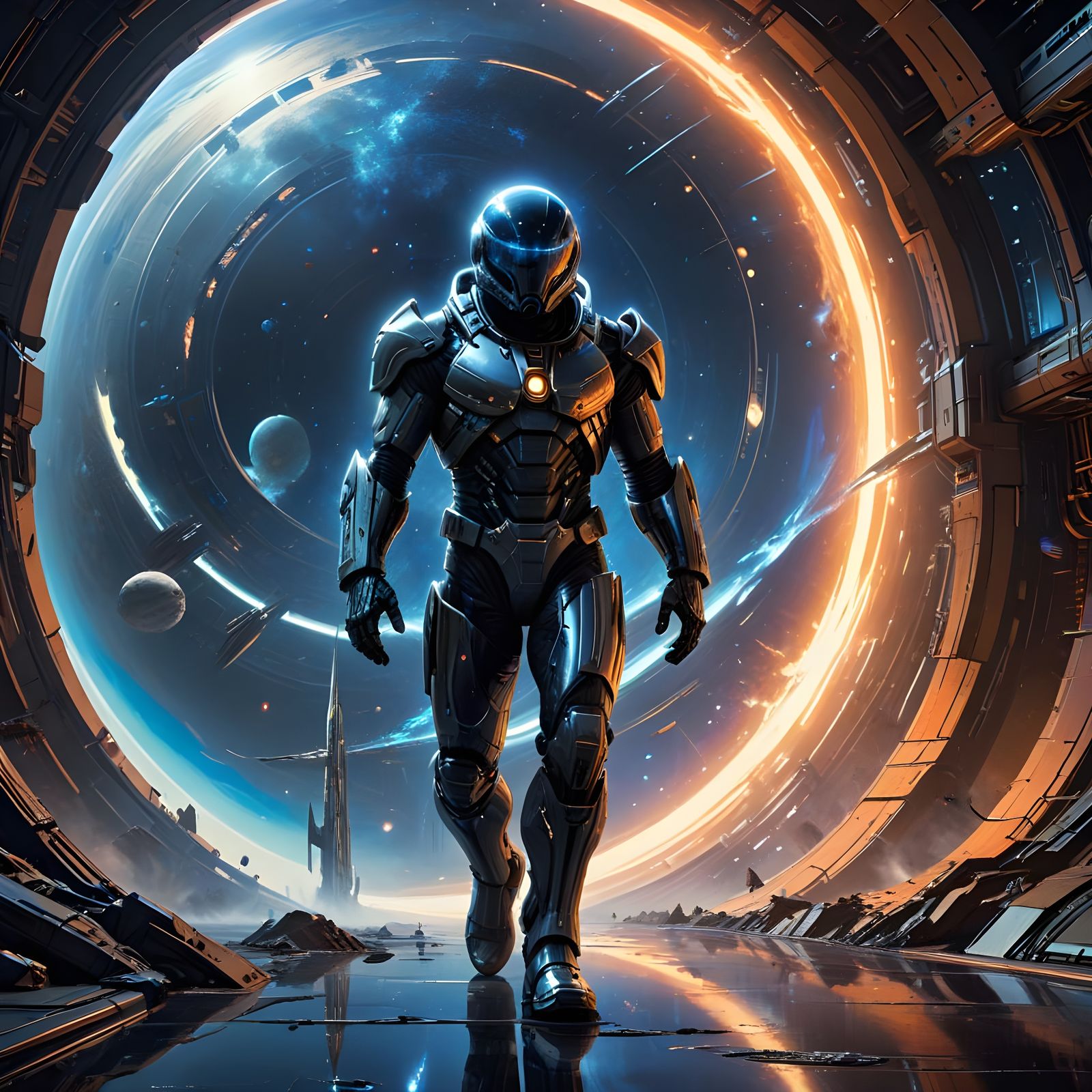 In the space year, 4099 beautiful masterpiece of a gorgeous gigantic intergalactic advanced ...