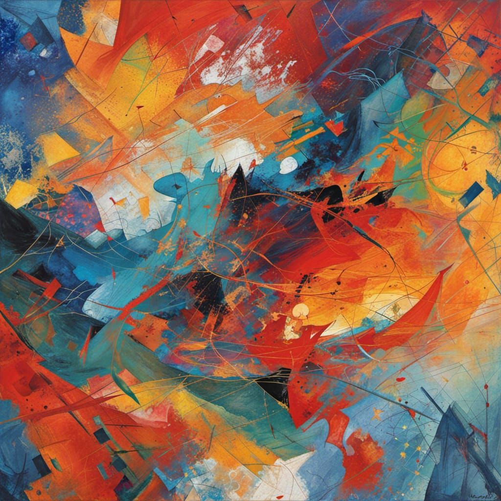 abstract art complementary colors fine details abstract art ...