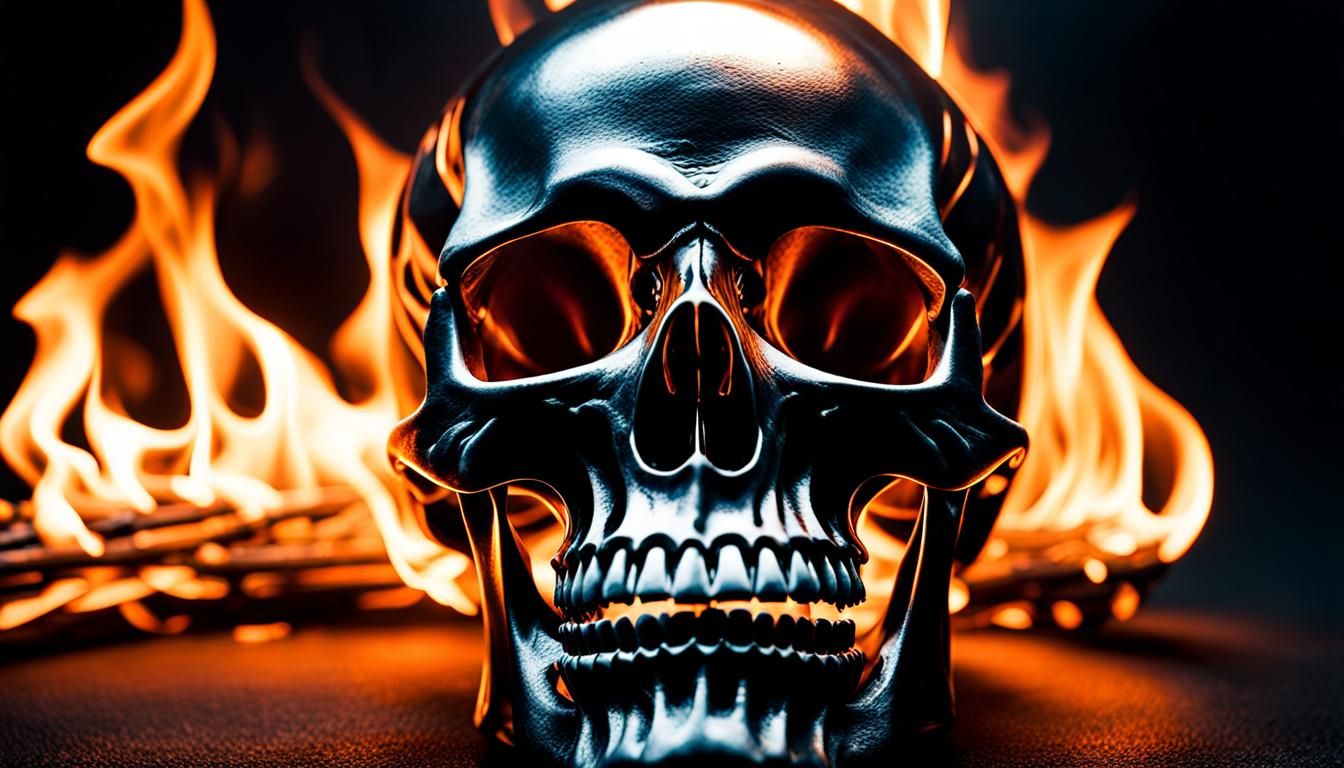 Metal Skull - AI Generated Artwork - NightCafe Creator