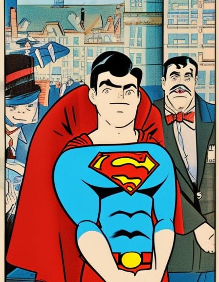 Superman working as a lift attendant meets Proust - AI Generated ...