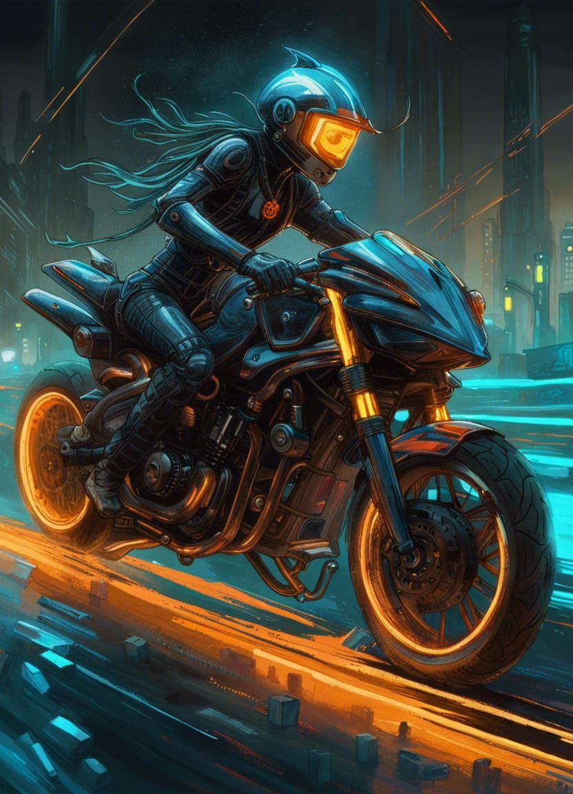 Motorcycle Mania - AI Generated Artwork - NightCafe Creator
