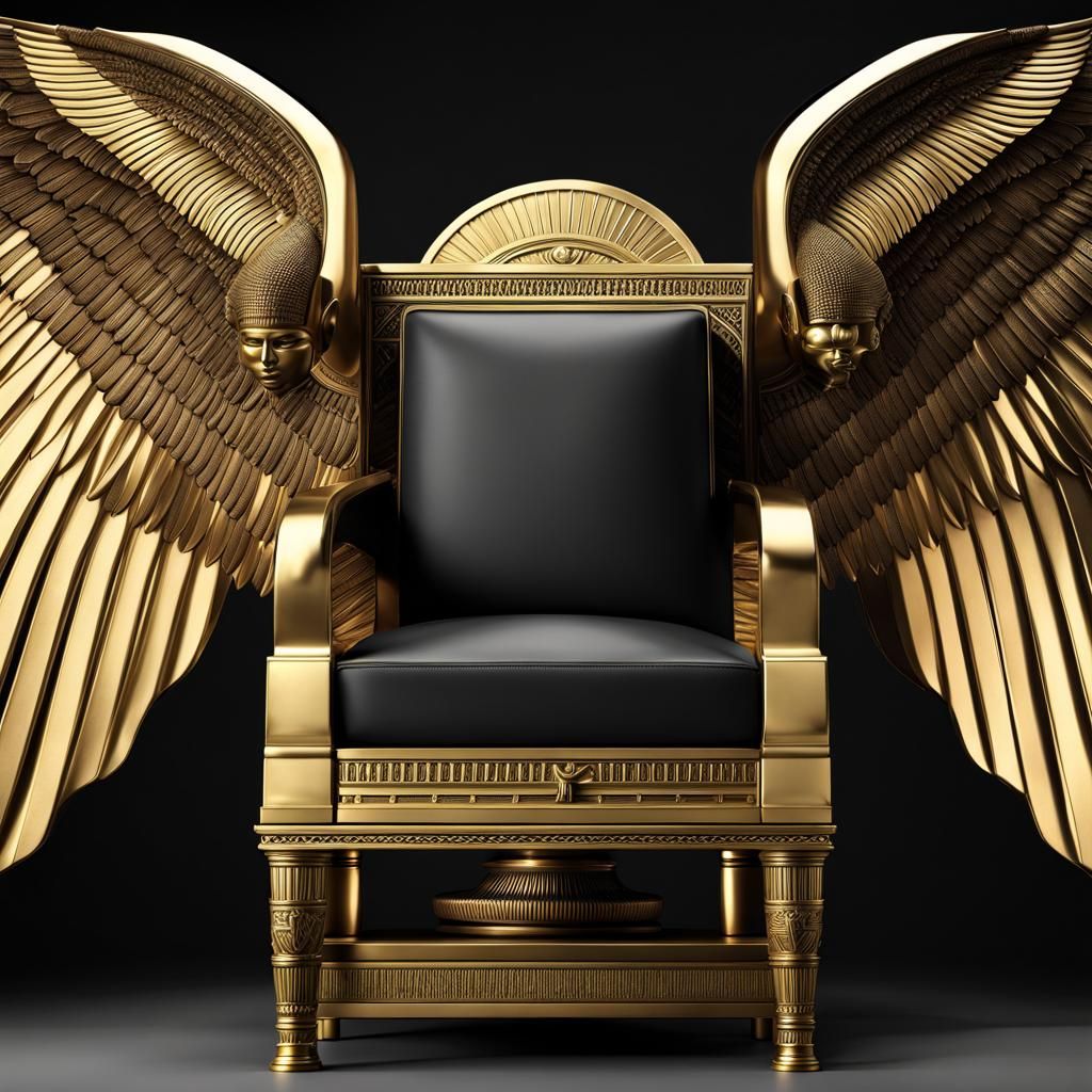studio shot, Egyptian royal chair, Osiris, 8k resolution, ambient ...