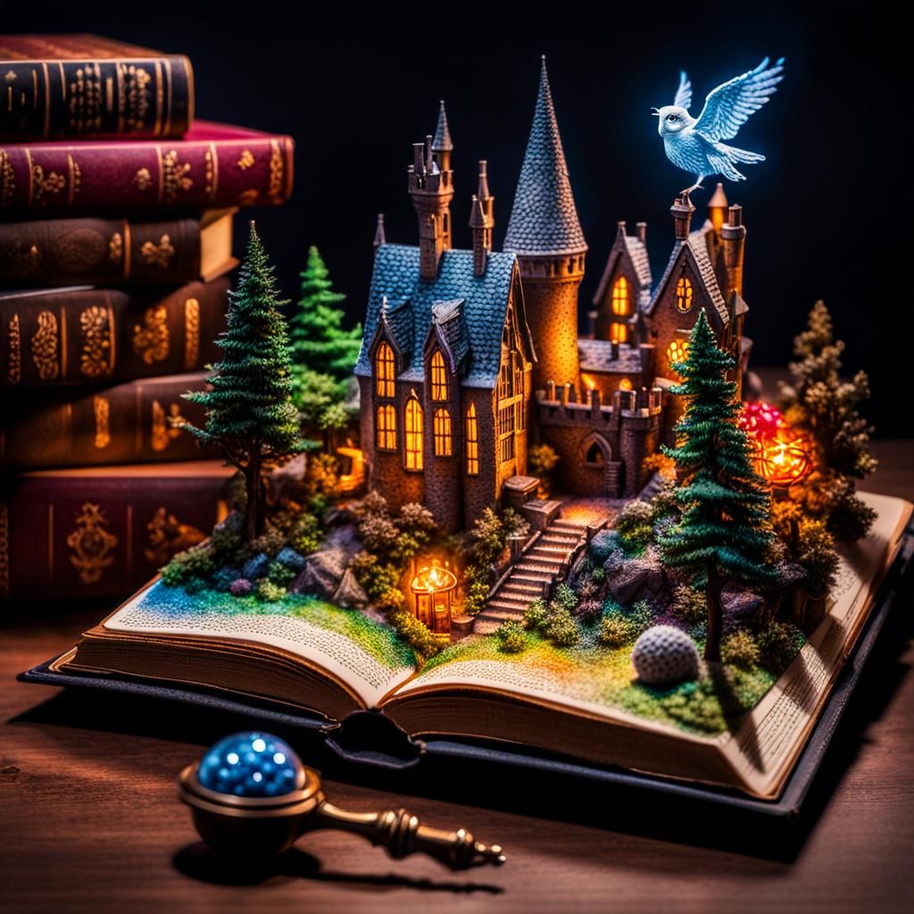 "The miniature world of Harry Potter with Hogwarts, the white owl ...