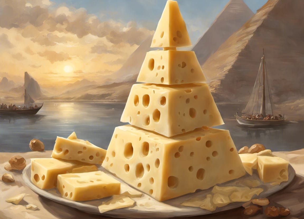 Swiss Cheese Pyramid - AI Generated Artwork - NightCafe Creator
