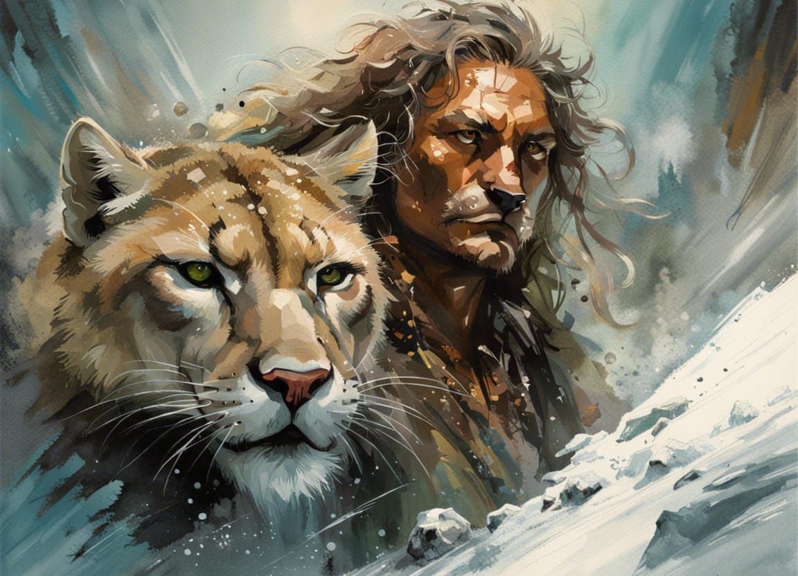 Fantasy animal portrait, saber-tooth lion - AI Generated Artwork - NightCafe Creator